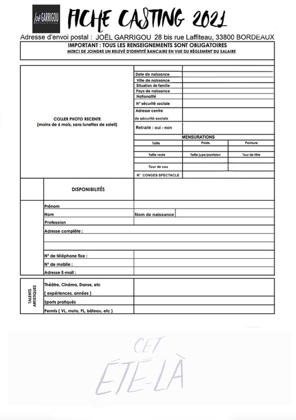 Annonce casting n° 14796